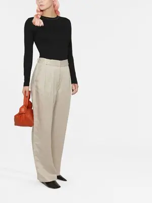 Brunello Cucinelli Long Sleeve Crewneck Top