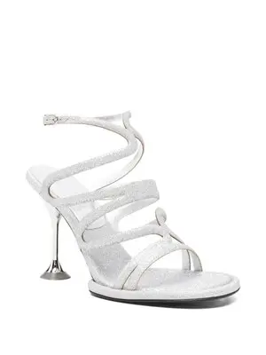 SERGIO ROSSI Glittered Heel Sandals