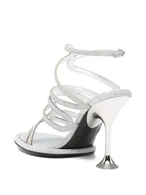 SERGIO ROSSI Glittered Heel Sandals