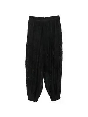 Imperial Lace Overlay Trousers - Black