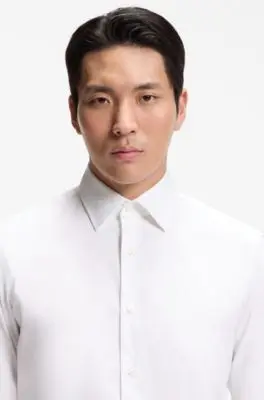 BOSS Easy-iron Regular-fit Shirt In Stretch-cotton Dobby