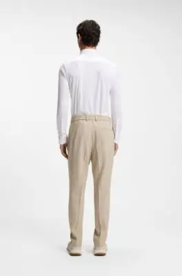 BOSS Slim-fit Shirt In Piqué Jersey