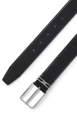 BOSS Italian Leather Belt With Double B Monogram
