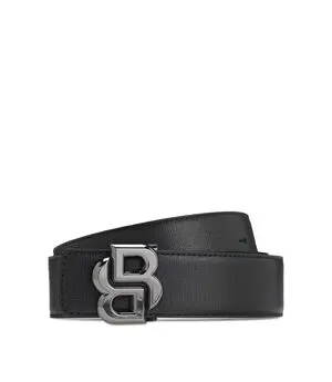 BOSS Reversible Belt With Double B Monogram Buckle - Black