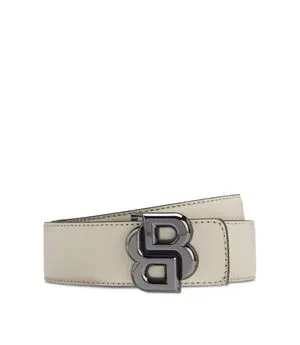 BOSS Reversible Belt With Double B Monogram Buckle - Light Beige