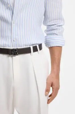 BOSS Reversible Belt With Double B Monogram Buckle