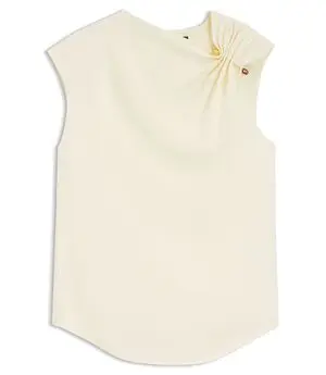 BOSS Regular-fit Crepe Blouse With Metal Pin Detail