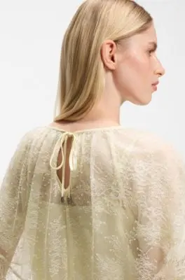 BOSS Mini Cape Blouse With Lace Trim