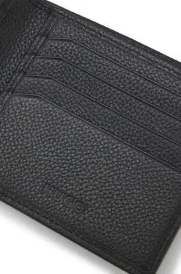 Hugo Grained-leather Wallet With Logo Trim