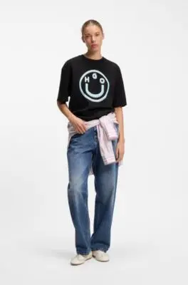 Hugo Cotton-jersey T-shirt With Graphic Print