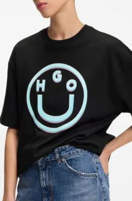 Hugo Cotton-jersey T-shirt With Graphic Print