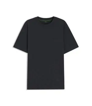 BOSS Cotton-piqué T-shirt With All-over Print - Dark Blue