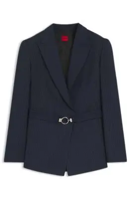 Hugo Pinstripe Belted Blazer