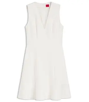 Hugo V-neck Seamed Dress
