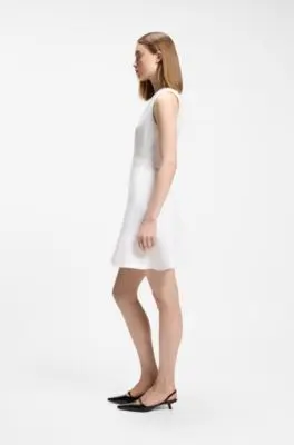 Hugo V-neck Seamed Dress