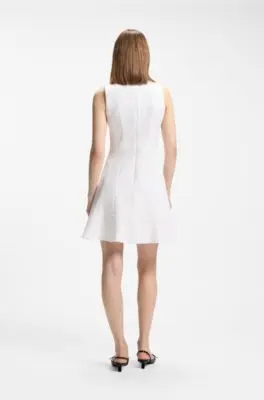 Hugo V-neck Seamed Dress