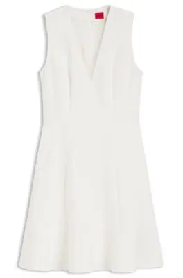 Hugo V-neck Seamed Dress