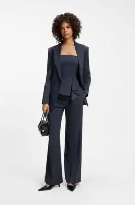 Hugo Pinstripe Wide-leg Pants