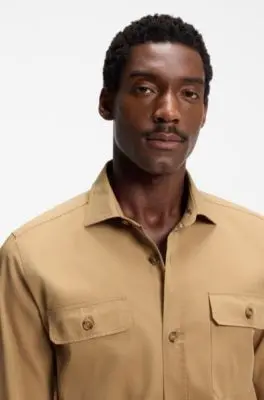 BOSS Heritage Casual-fit Shirt In Compact Cotton Poplin