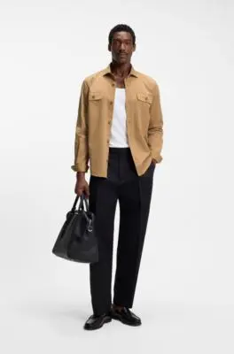 BOSS Heritage Casual-fit Shirt In Compact Cotton Poplin