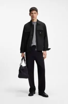 Hugo Oversized-fit Shirt With Zipper Closure