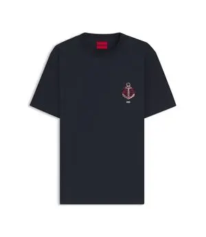 Hugo Cotton-jersey T-shirt With Sailing Artwork