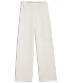 BOSS Cotton Knit Pants With Micro-lace Structure