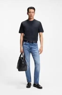 BOSS Regular-fit T-shirt In Striped Cotton