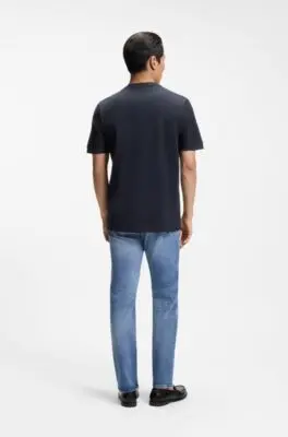 BOSS Regular-fit T-shirt In Striped Cotton