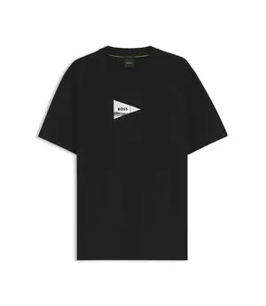 BOSS Regular-fit Photoprint T-shirt In Stretch Cotton