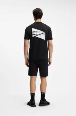BOSS Regular-fit Photoprint T-shirt In Stretch Cotton