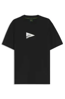 BOSS Regular-fit Photoprint T-shirt In Stretch Cotton