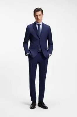 BOSS One Slim-fit Shirt In Wrinkle-resistant Oxford Cotton - Light Blue