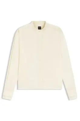 BOSS Regular-fit Cotton Poplin Blouse With Concealed Placket