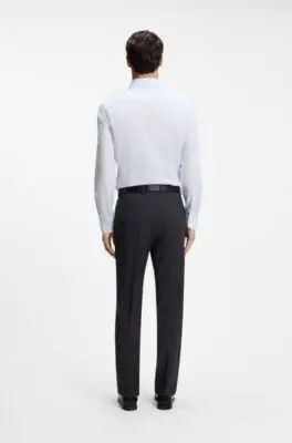 BOSS Slim-fit Shirt In Wrinkle-free Cotton - Light Blue