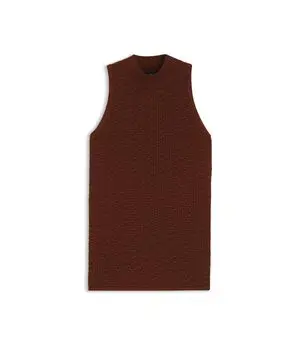 BOSS Knitted Cotton Top With Micro-lace Structure