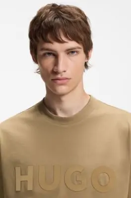 Hugo Cotton-jersey T-shirt With Reflective Logo