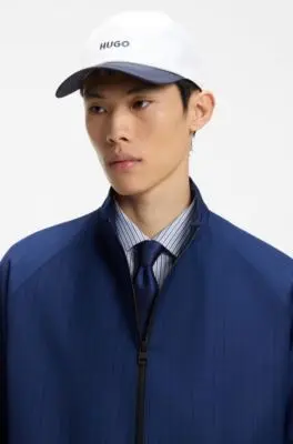 Hugo Slim-fit Chalk-striped Virgin Wool Zip-up Jacket