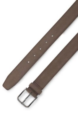 BOSS Suede Dress Belt - Khaki