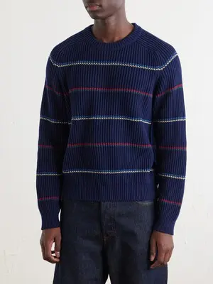 NOAH Ribbed Cotton Striped Sweater