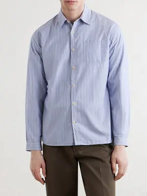 Oliver Peoples New York Special Striped Cotton-poplin Shirt