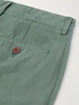 Sid Mashburn Field Straight-leg Garment-dyed Cotton-twill Trousers