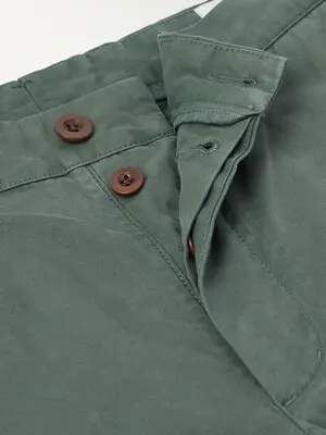 Sid Mashburn Field Straight-leg Garment-dyed Cotton-twill Trousers