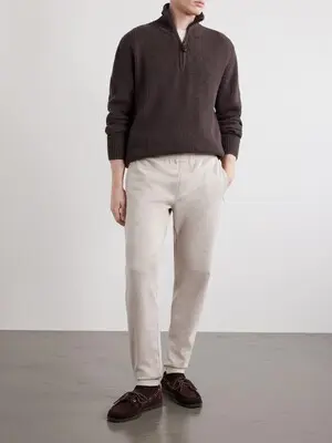 Orlebar Brown Struma Tapered Cotton-blend Jersey Sweatpants - Neutrals