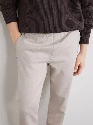 Orlebar Brown Struma Tapered Cotton-blend Jersey Sweatpants - Neutrals