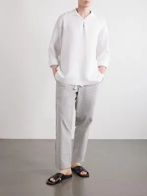 Orlebar Brown Vincent Linen Polo Shirt