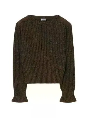 Burberry Ribbed Knit Shoulder Patch Sweater