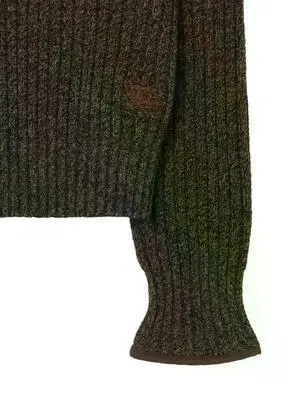 Burberry Ribbed Knit Shoulder Patch Sweater