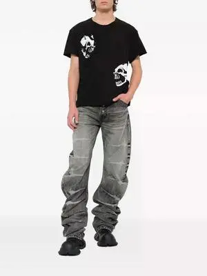 THUG CLUB Dead Inside Distressed Skull-print T-shirt
