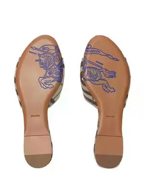 Burberry Checked Flat Sandals
